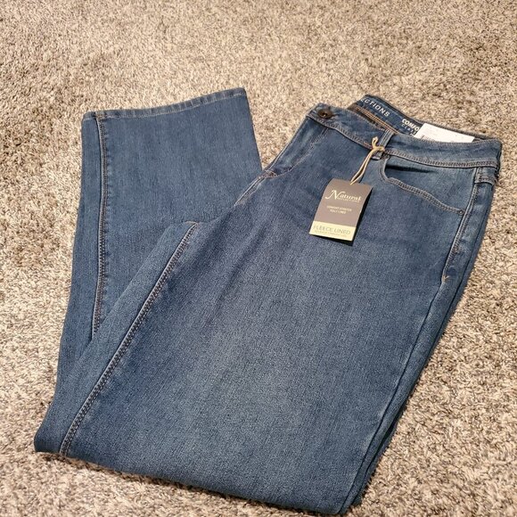 Natural Reflections | Jeans | Nwt Natural Reflections Fleece Lined Relaxed Straight Leg Jeans 4 ...